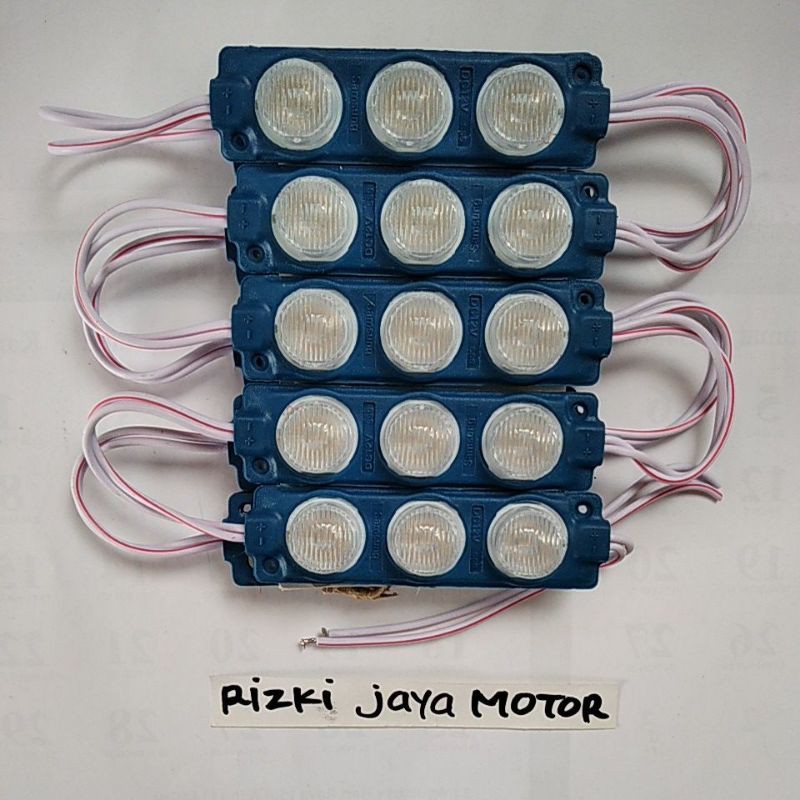 Jual Lampu led modul 3 mata 12volt waterproof 3 mata 12v BIRU | Shopee Indonesia