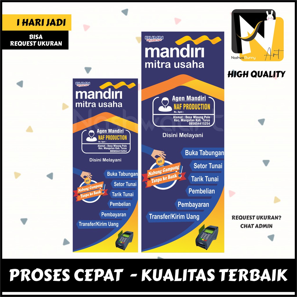 Jual BANNER MANDIRI | BANNER MITRA MANDIRI | SPANDUK BALIHO BACKDROP ...