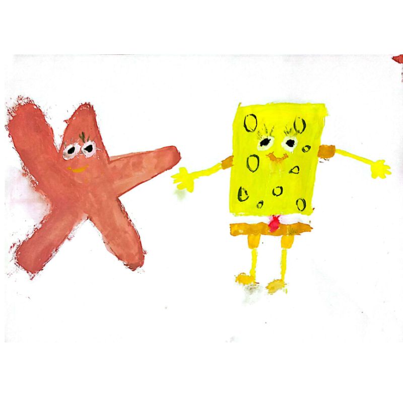 Jual Lukisan Abstrak Adikku/Gambaran bocil/Kolek Pribadi/Hanya ada 9 ...