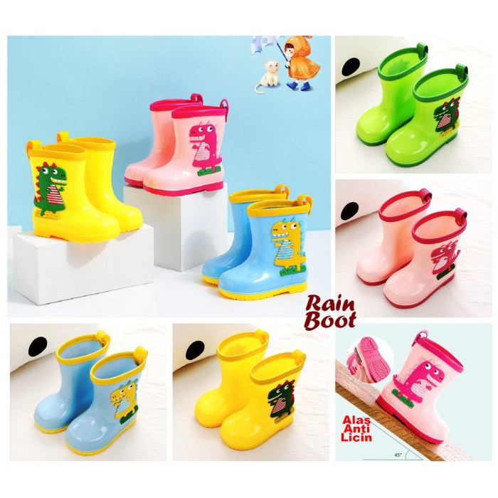 Jual DINOSAUR Rain BOOTS (Sepatu boot anak anti air) | Shopee Indonesia