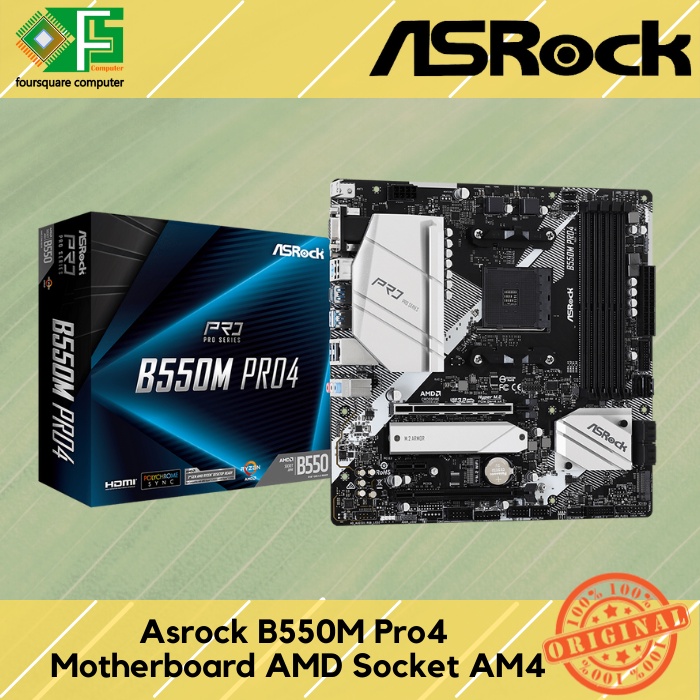 Jual ASRock B550M Pro4 Motherboard AMD Socket AM4 | Shopee Indonesia
