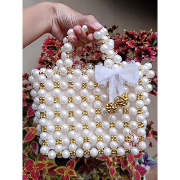 Jual Raline bag / Beaded bag / pearl bag / tas manik manik / tas mote ...