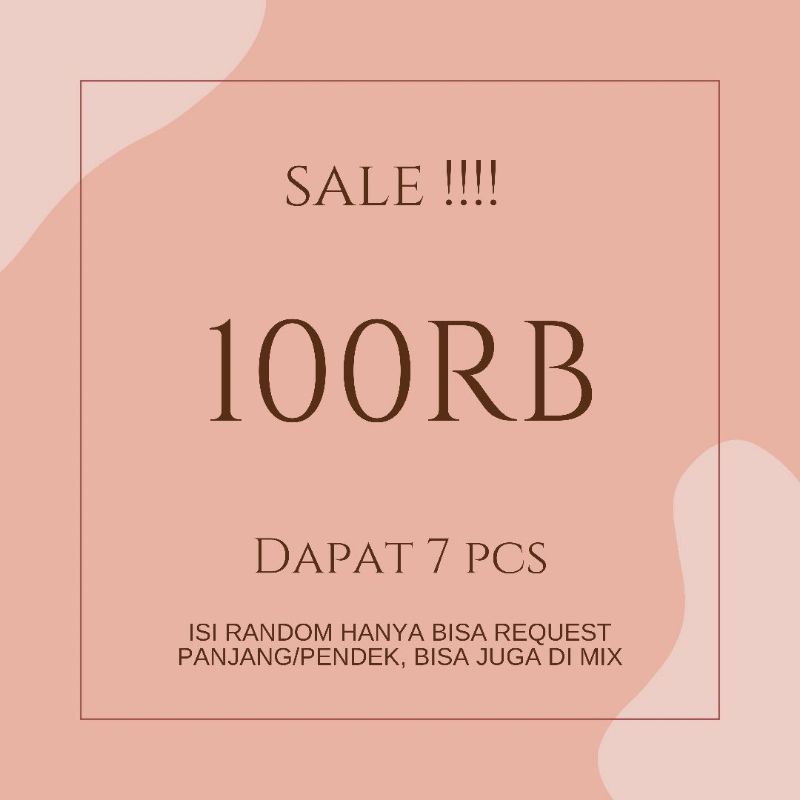 Jual SALE 100RB DAPAT 7PCS RANDOM | Shopee Indonesia