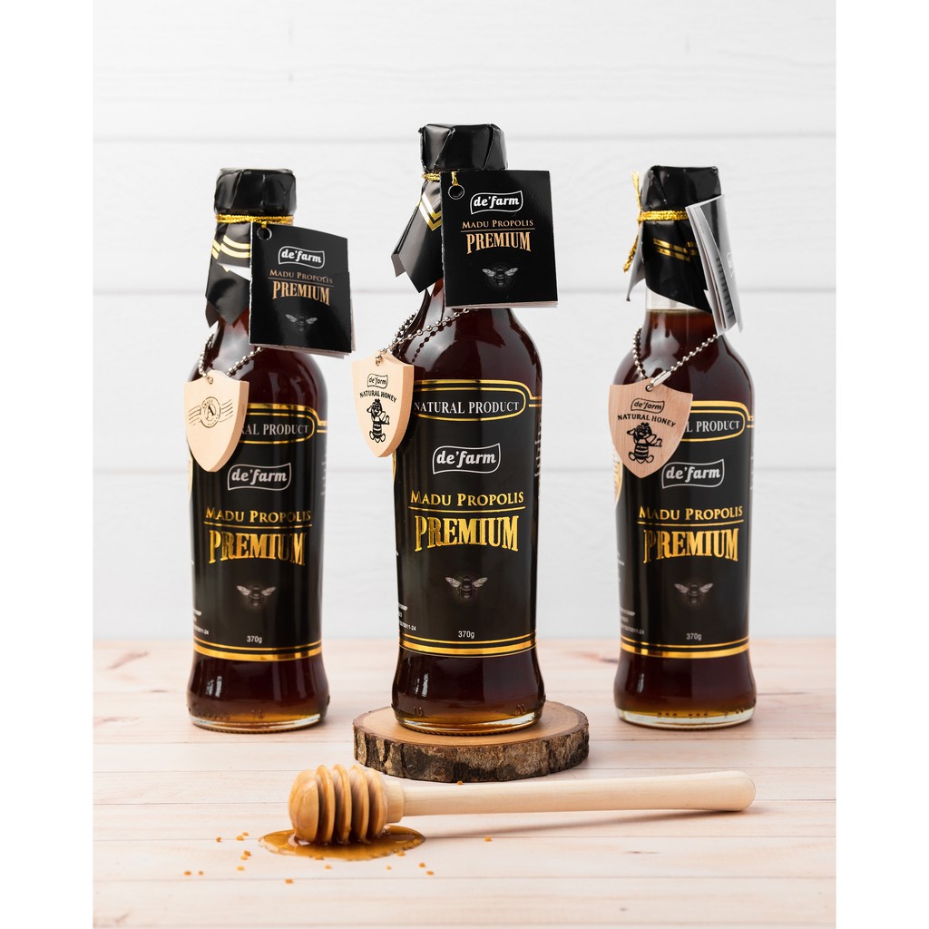 Jual Madu Propolis De Farm Original Premium Propolis Honey DeFarm 370ml ...