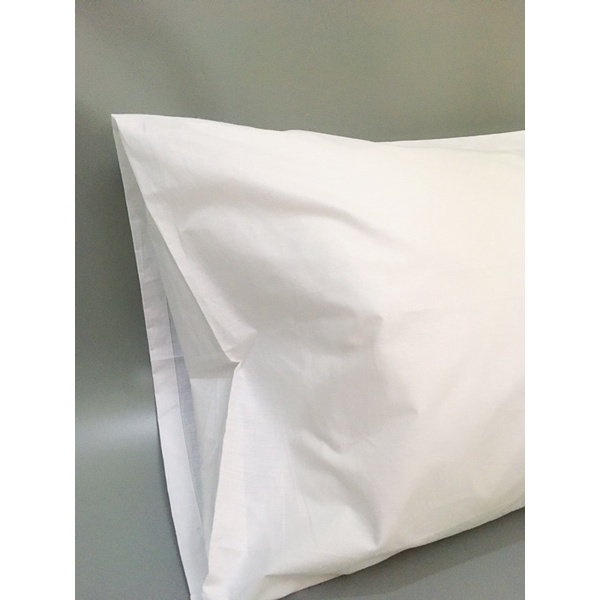Jual Sarung bantal/pillow case hotel CVC 51x76cm putih polos 200TC ...