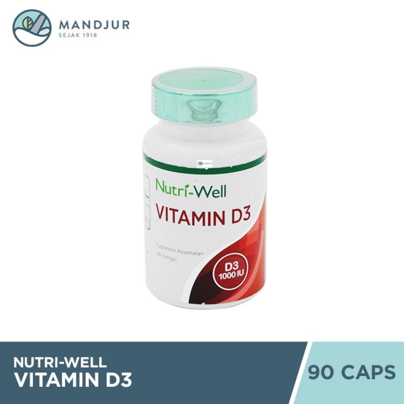 Jual Nutriwell Vitamin D3 1000 IU ( 90 Softgels | Shopee Indonesia