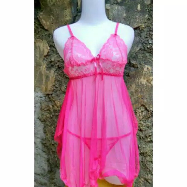 Jual Lingeri Baju Tidur Wanita Cantik Dewasa Sexy Transparan Hot Sexi Brief Night Negligee