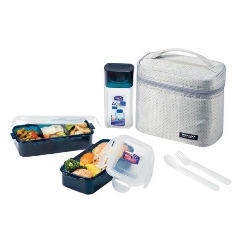 Jual LOCK & LOCK LUNCH BOX IMO EDITION 3in1 - (FREE SENDOK & GARPU ...