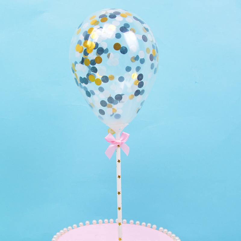 Jual CAKE TOPPER BALON CONFETTI VARIAN WARNA/TOPPER BALON CONFETTI ...