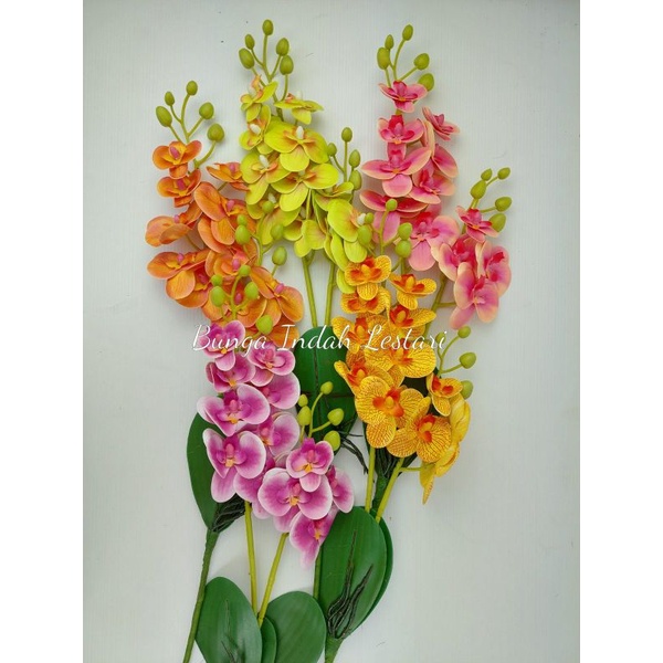 Jual Bunga anggrek latek palsu imitasi artificial hias dekorasi/bunga ...
