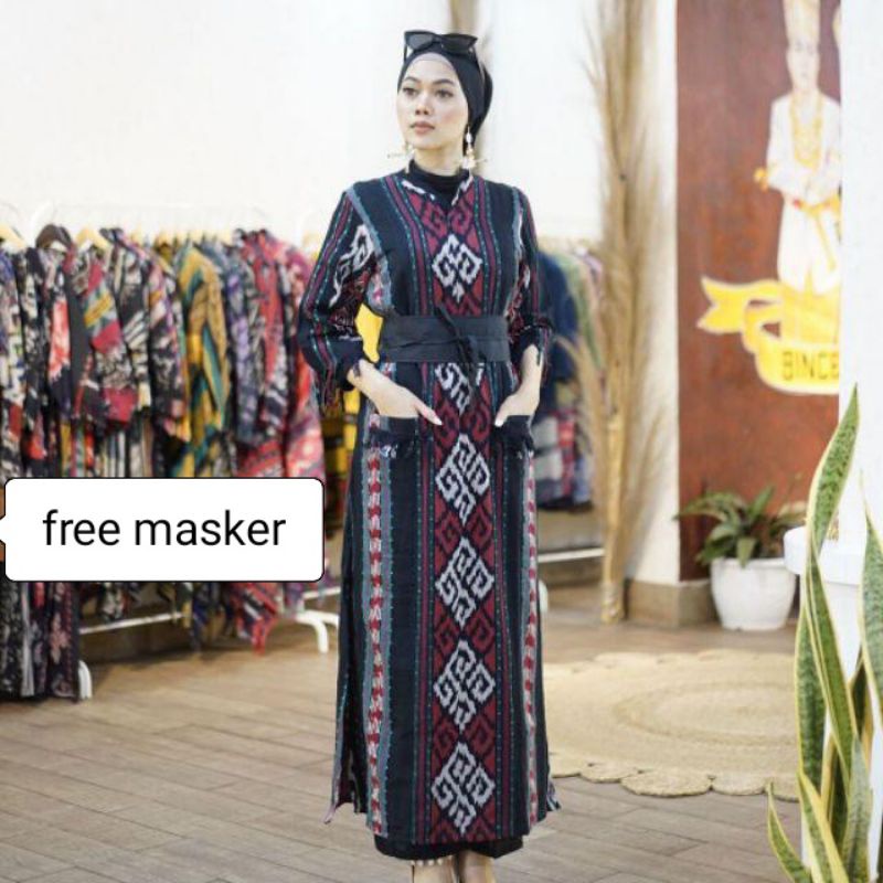 Jual Dress tenun - Dress etnik - Baju tenun - Baju etnik - baju kondangan | Shopee Indonesia