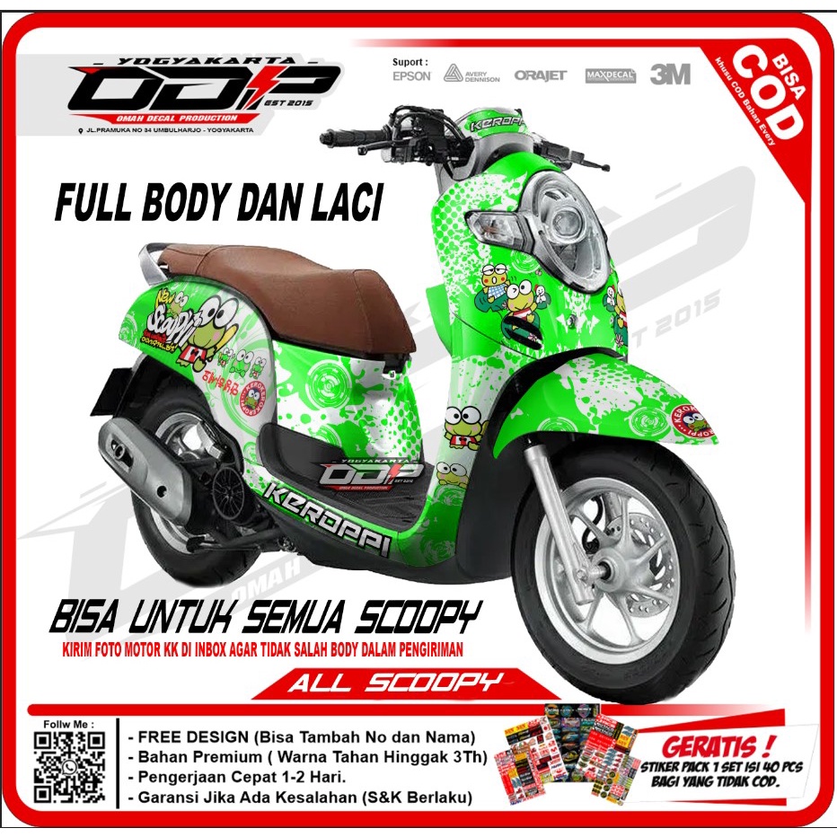 Jual decal scoopy full body dekal stiker striping honda scopy TERBARU ...