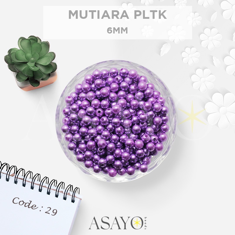 Jual (50gram) Mutiara Plastik Ringan 3mm 4mm 5mm 6mm Mutiara Jahit ...