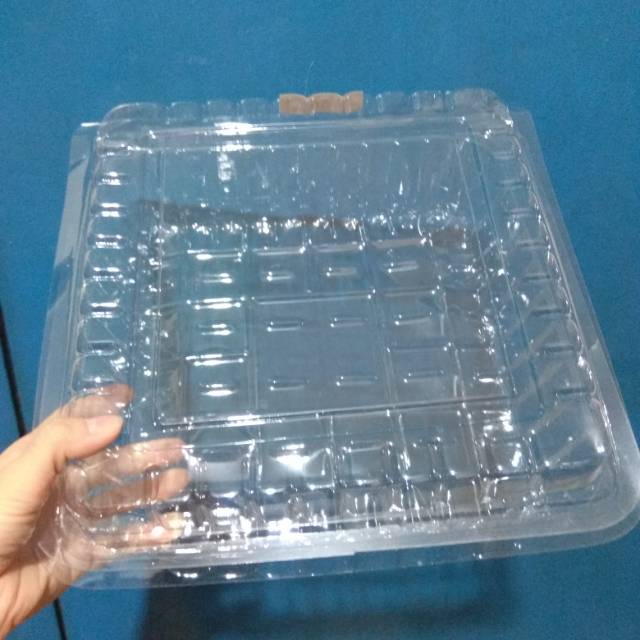 Jual PLASTIK MIKA TEBAL UKURAN JUMBO 24x24 KOTAK BOX TEMPAT MIKA PLASTIK BENING BOLU BESAR ...