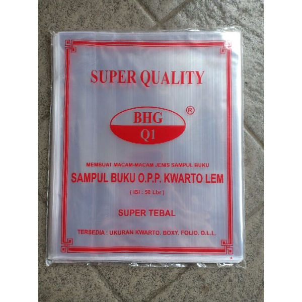Jual SAMPUL PLASTIK BENING OPP UKURAN QUARTO / KWARTO | Shopee Indonesia