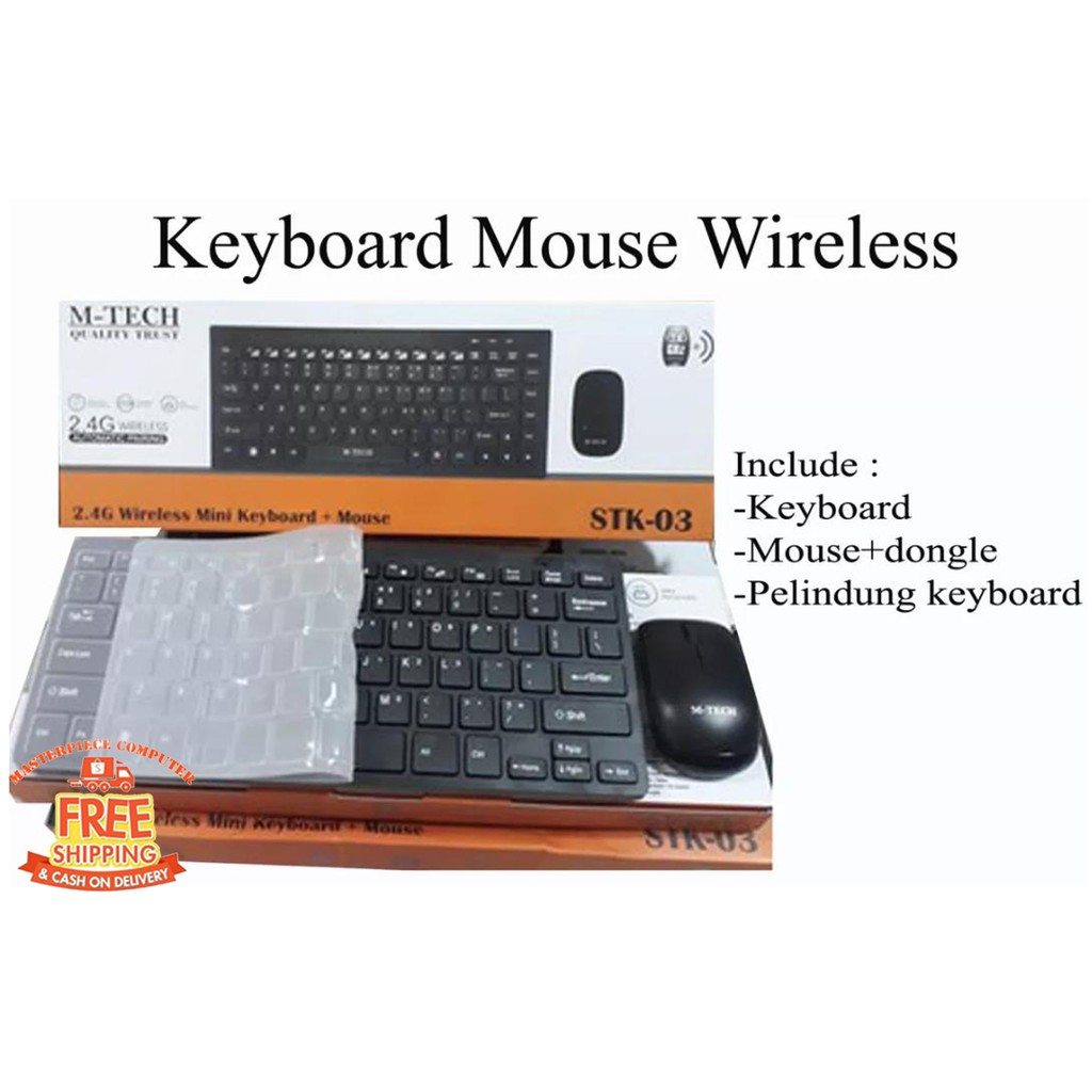 Jual KEYBOARD WIRELESS MINI M TECH STK-03 | Shopee Indonesia