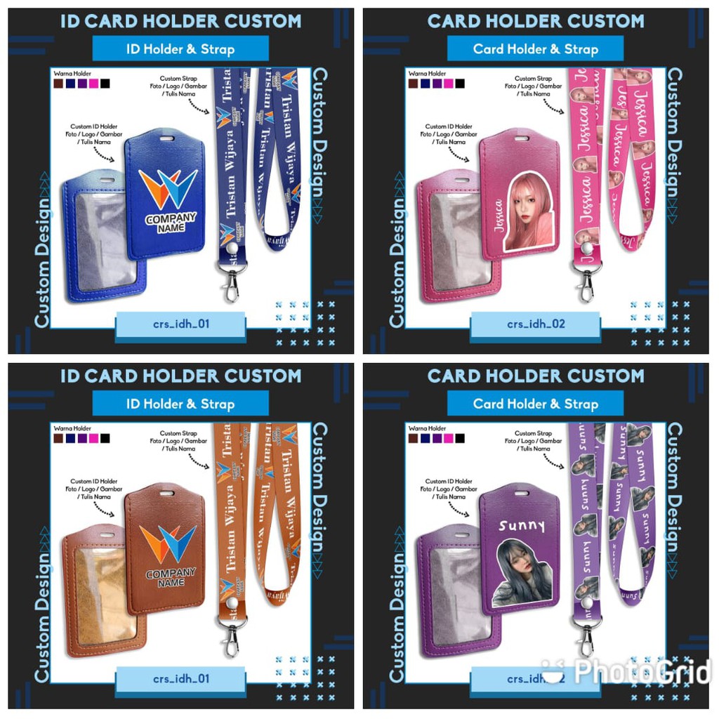 Jual PAKET ID HOLDER | ID CARD CASE HOLDER CUSTOM DAN STRAP CUSTOM 1 ...