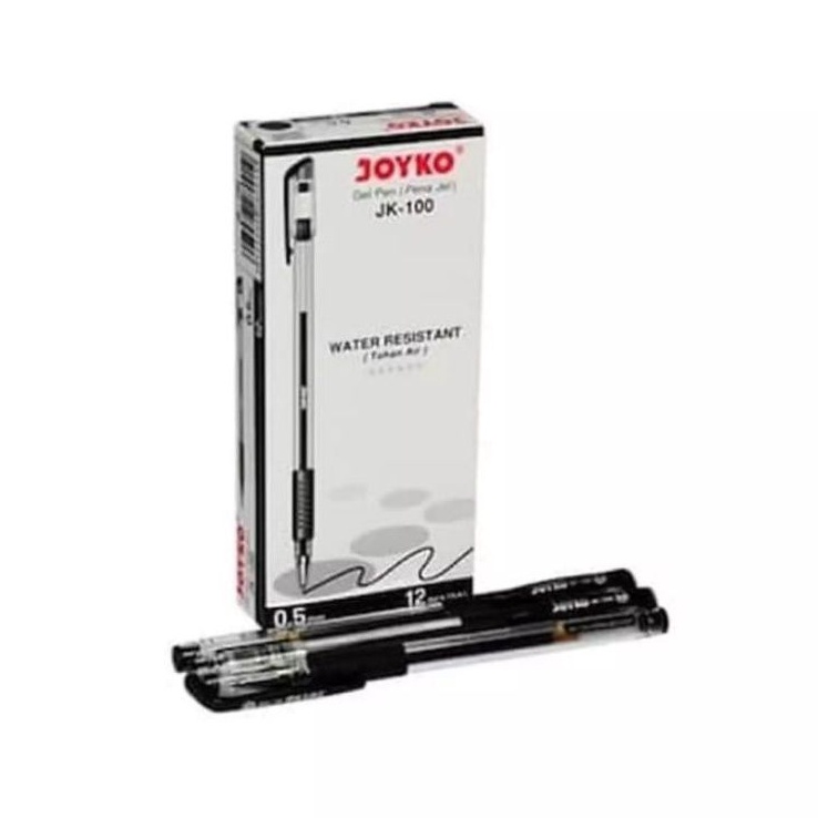 Jual PULPEN / PEN GEL JOYKO JK 100 WATER RESISTANT ( 1Pack isi 12 pcs ) | Shopee Indonesia