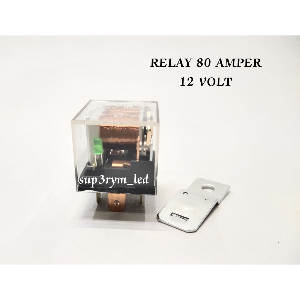 Jual relay 4 kaki 12 volt 80 ampere alarm atau klakson lampu dll ...