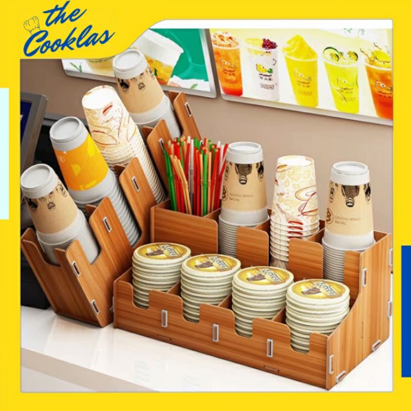 Jual Paper Cup Holder Rack | Rak Organizer Gelas Kertas Plastik Model ...