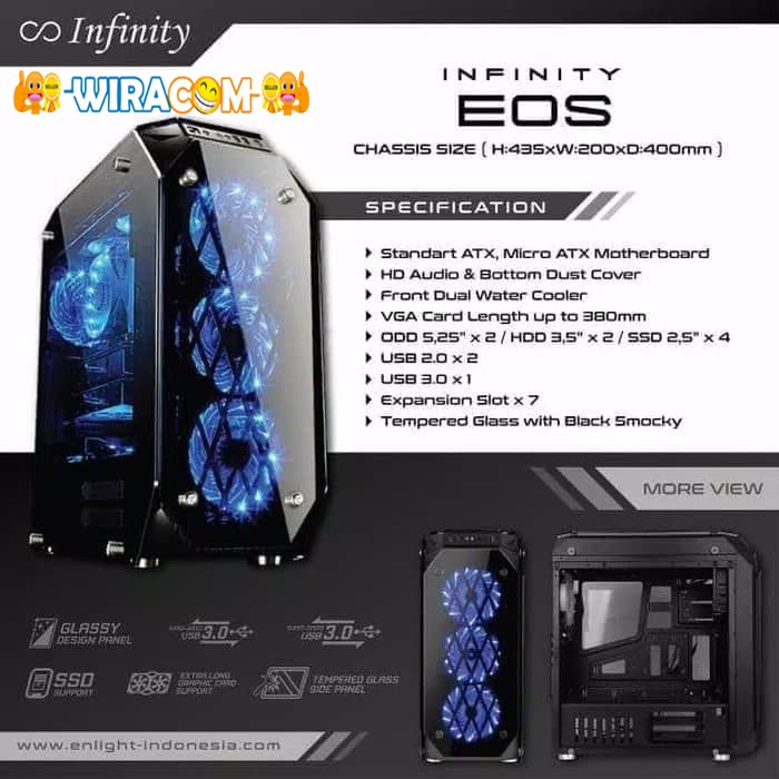 Jual Casing Infinity EOS Gaming Case ATX Mid Tower | Shopee Indonesia