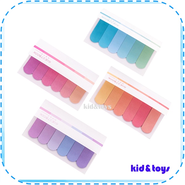 Jual Kertas Label Sticker Kertas Pembatas Buku Tempel Kertas 6 warna ...