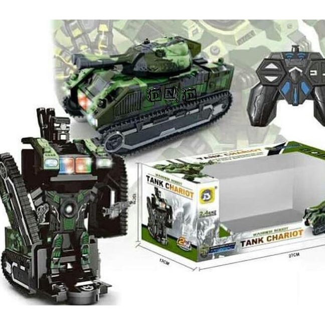 Jual Mainan Anak Remote Control Warrior Robot Tank Chariot Army ...