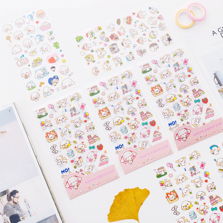Jual HAPPY EVERY DAY DOG STICKER ANJING LUCU IMUT | Shopee Indonesia