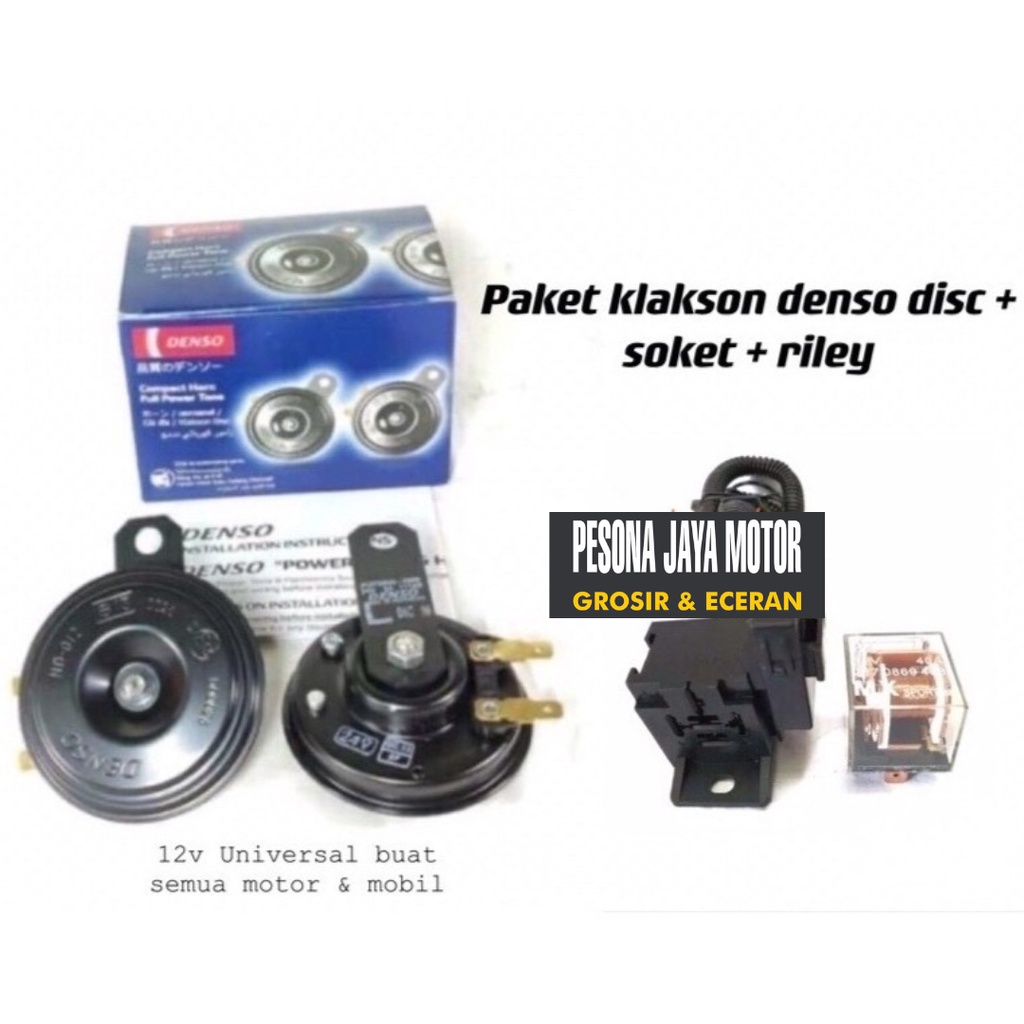 Jual Klakson Denso Disc WaterProof 12 V Bisa Buat Motor & Mobil 100% ...