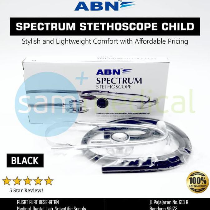 Jual ABN STETHOSCOPE SPECTRUM ANAK BLACK - STETOSKOP ANAK PALING MURAH ...