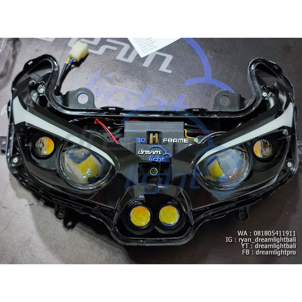 Jual Yamaha Xmax 250 300 400 Premium Headlamp Headlight Lampu Depan Projie Projector BILED Model ...