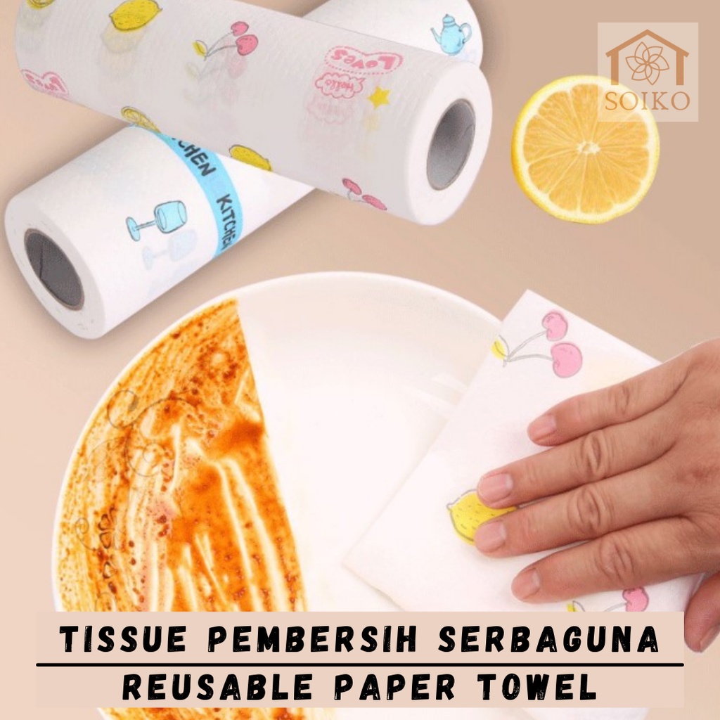 Jual SOIKO Kertas Tisu Dapur Bisa Dicuci (Reusable Kitchen Paper Towel ...