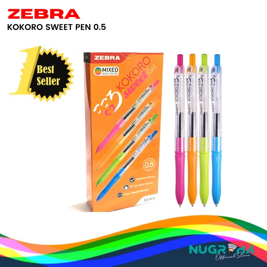 Jual BALLPOINT / PENA / PEN ZEBRA KOKORO SWEET 0.5 | Shopee Indonesia