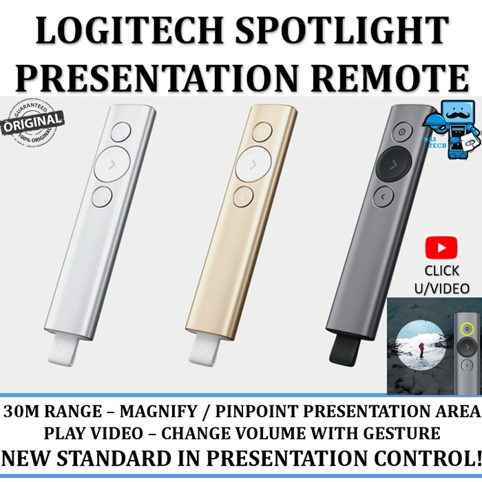 Jual Presenter Logitech Spotlight Wireless Presentation Remote | Shopee Indonesia