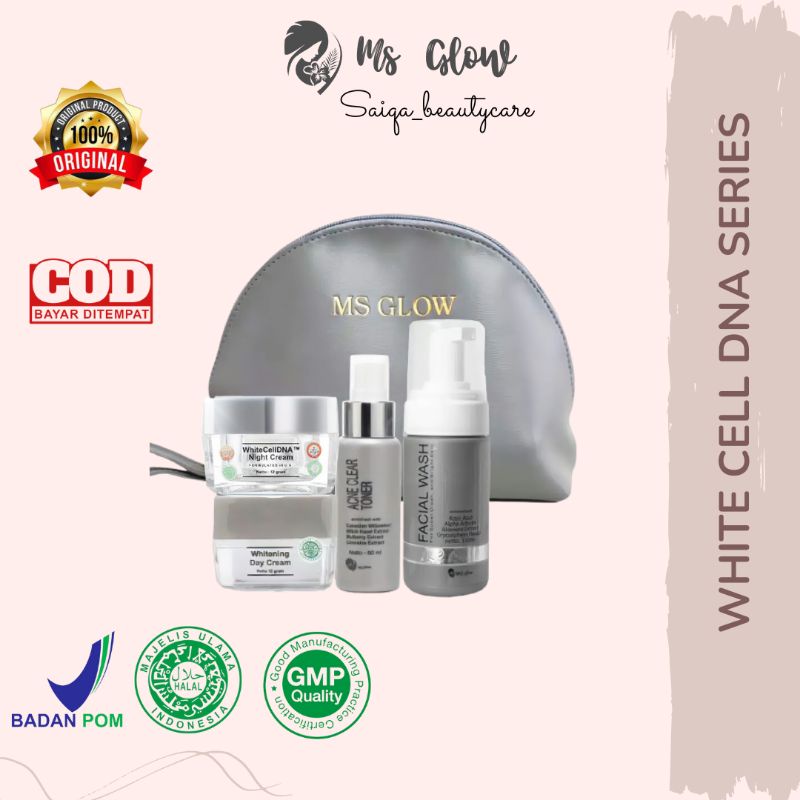 Jual PAKET WHITE CELL DNA SERIES DNA MS GLOW ORIGINAL | Shopee Indonesia