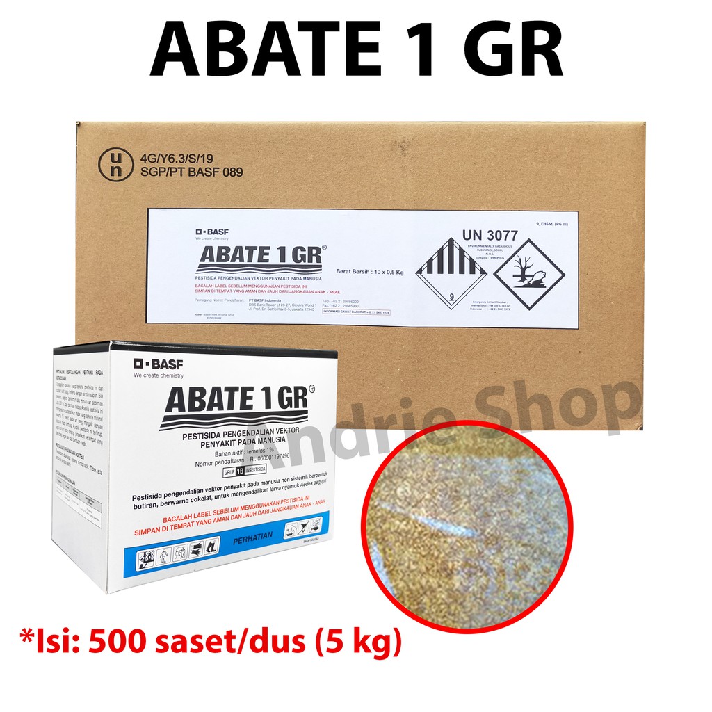 Jual ABATE 1 GR KEMASAN KOTAK ISI 500 SACHET BUBUK PEMBASMI JENTIK ...