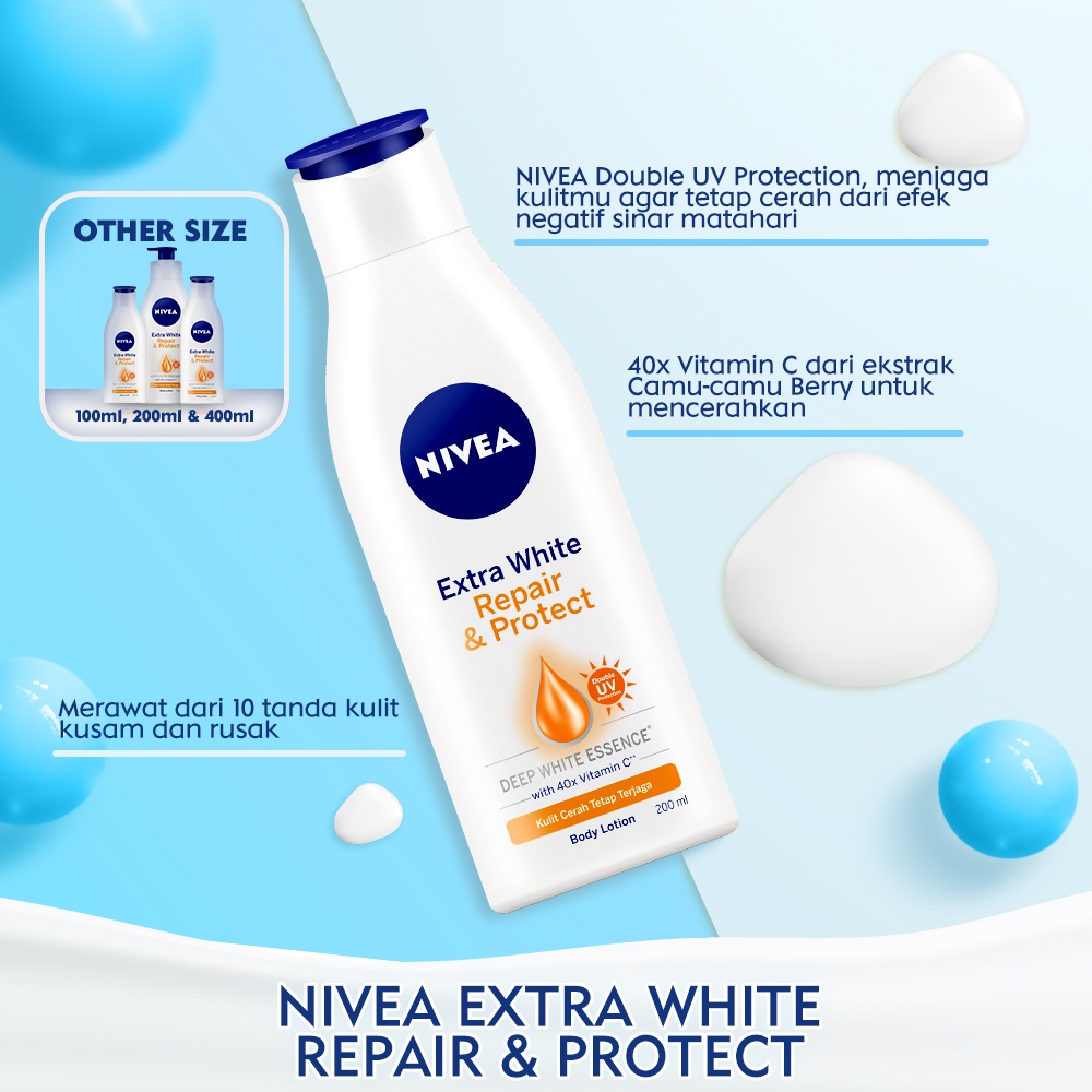Jual Nivea Body Lotion Extra White Repair And Protect 100 Ml Shopee