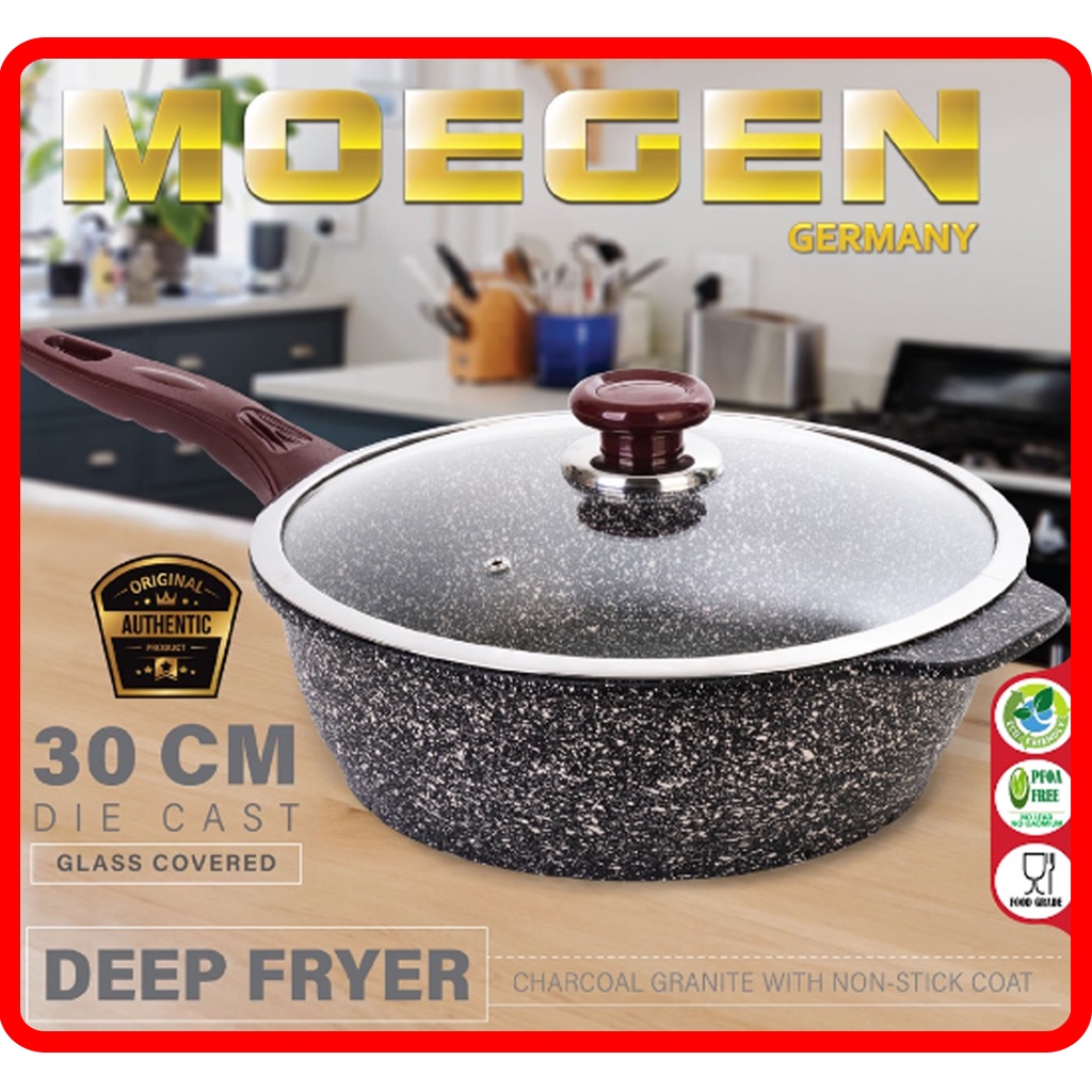Jual MOEGEN Germany Deep Fryer 30cm Moegen Wok Pan Granite Series Anti ...