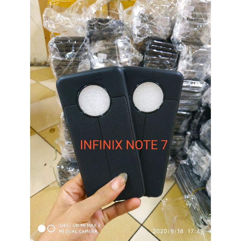 Jual autofocus infinix note 7 / leather case infinix note 7 / casing ...