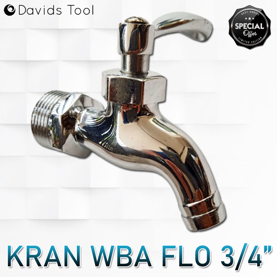 Jual Kran Tembok Keran Kamar Mandi Engkol WBA FLO 3/4 Inch | Shopee ...
