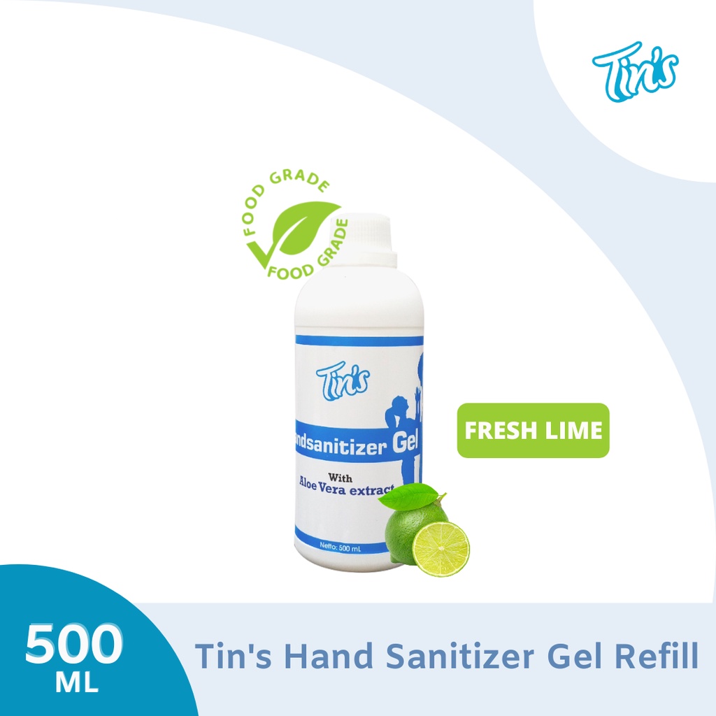 Jual Tin's Hand Sanitizer Gel Lime 500mL (Refill) | Shopee Indonesia