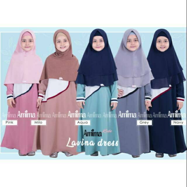 Jual Baju Gamis Anak muslimah Sale Lavina Dress KIDS by AMIMA GAMIS ...