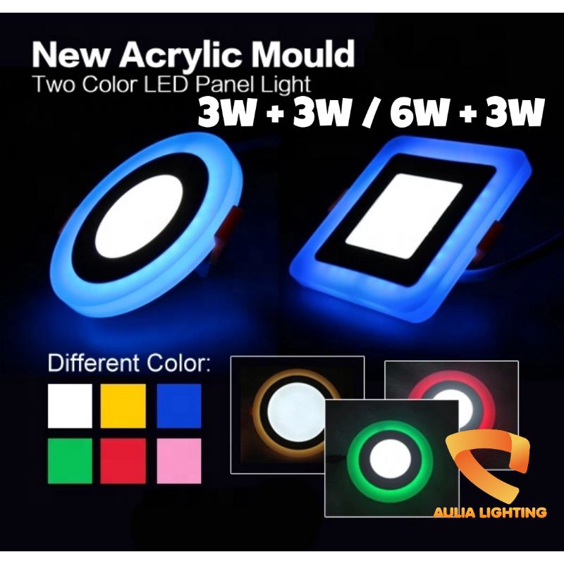 Jual LAMPU DOWNLIGHT 2 WARNA 3W+3W PUTIH BIRU / PUTIH KUNING INBOW ...