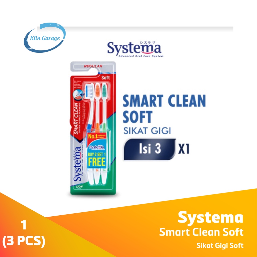 Jual Systema Sikat Gigi Smart Clean Soft isi 3 Pcs | Shopee Indonesia