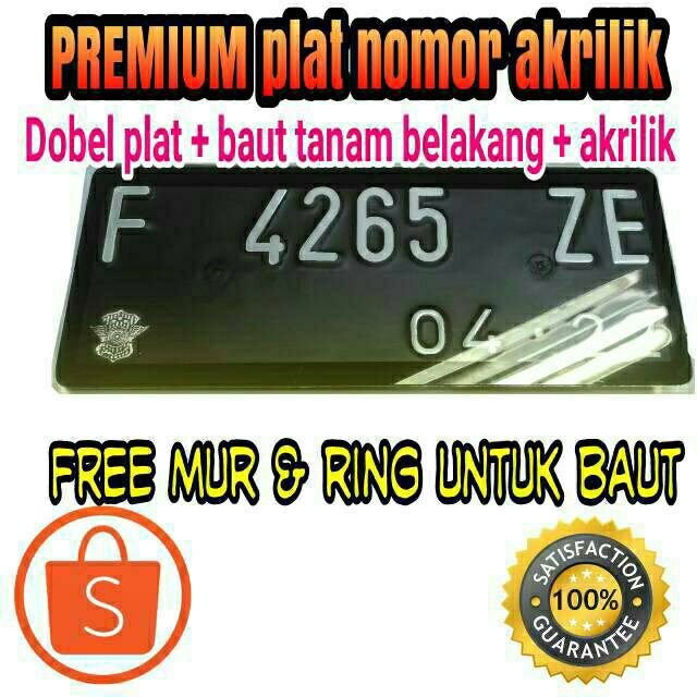 Jual PLAT NOMOR CUSTOM AKRILIK | PLAT MOTOR MODIF AKRILIK | Shopee ...