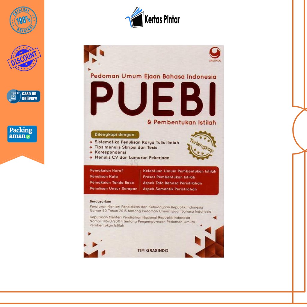 Jual BUKU PUEBI PEDOMAN UMUM EJAAN BAHASA INDONESIA LENGKAP | Shopee ...