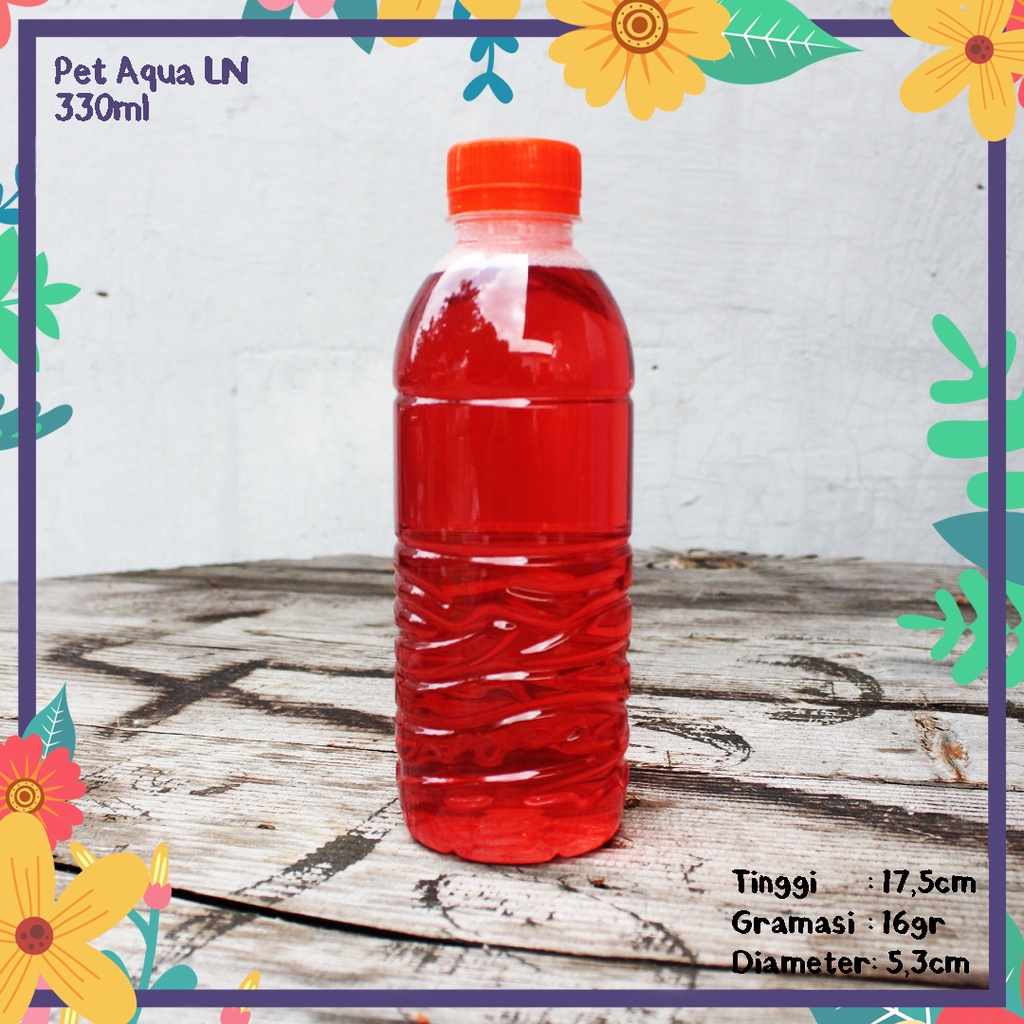 Jual BOTOL PLASTIK AQUA 330ML LN KEMASAN MINUMAN AIR MINERAL DALAM ...