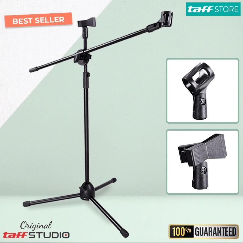 Jual Stand Microphone Lantai Berdiri Dengan 2 Holder Mic Condenser Dan ...
