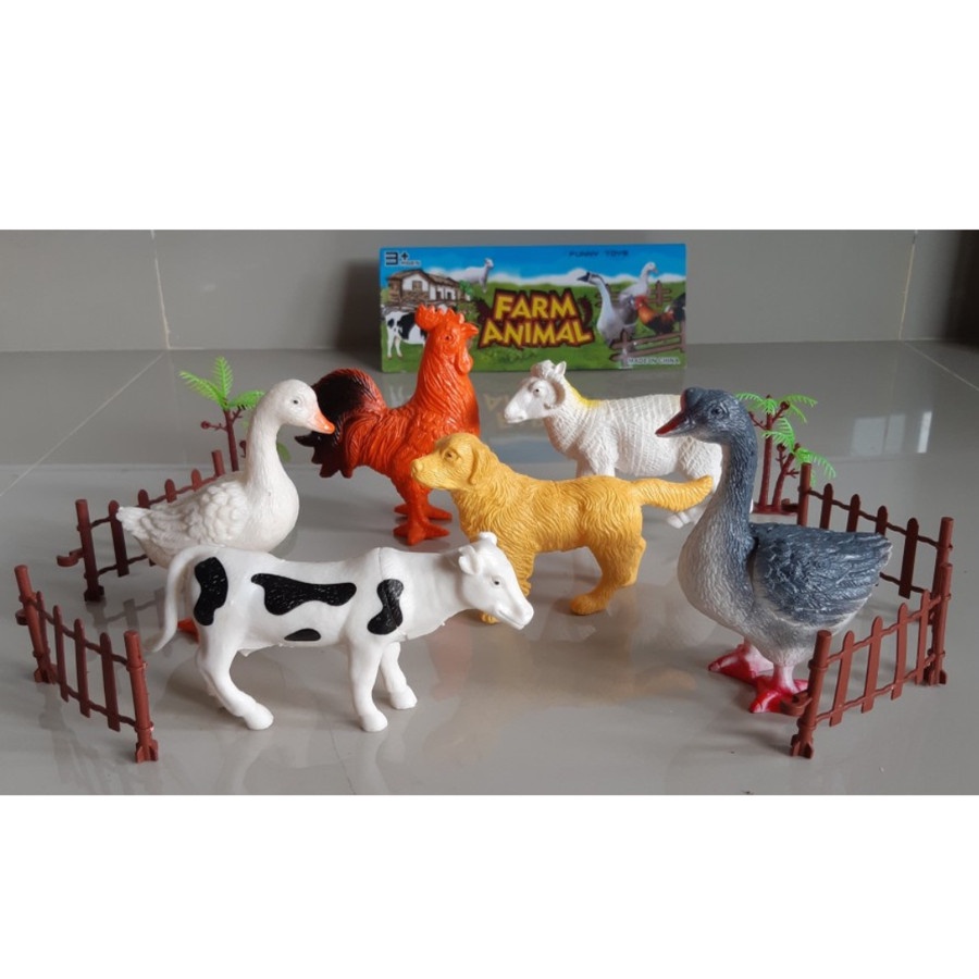 Jual MAINAN SET HEWAN TERNAH ANIMAL FARM ISI 6 JUMBO | Shopee Indonesia