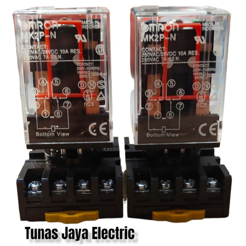 Jual Relay type MK2P 220V/24V/12V + Socket 8 kaki | Shopee Indonesia